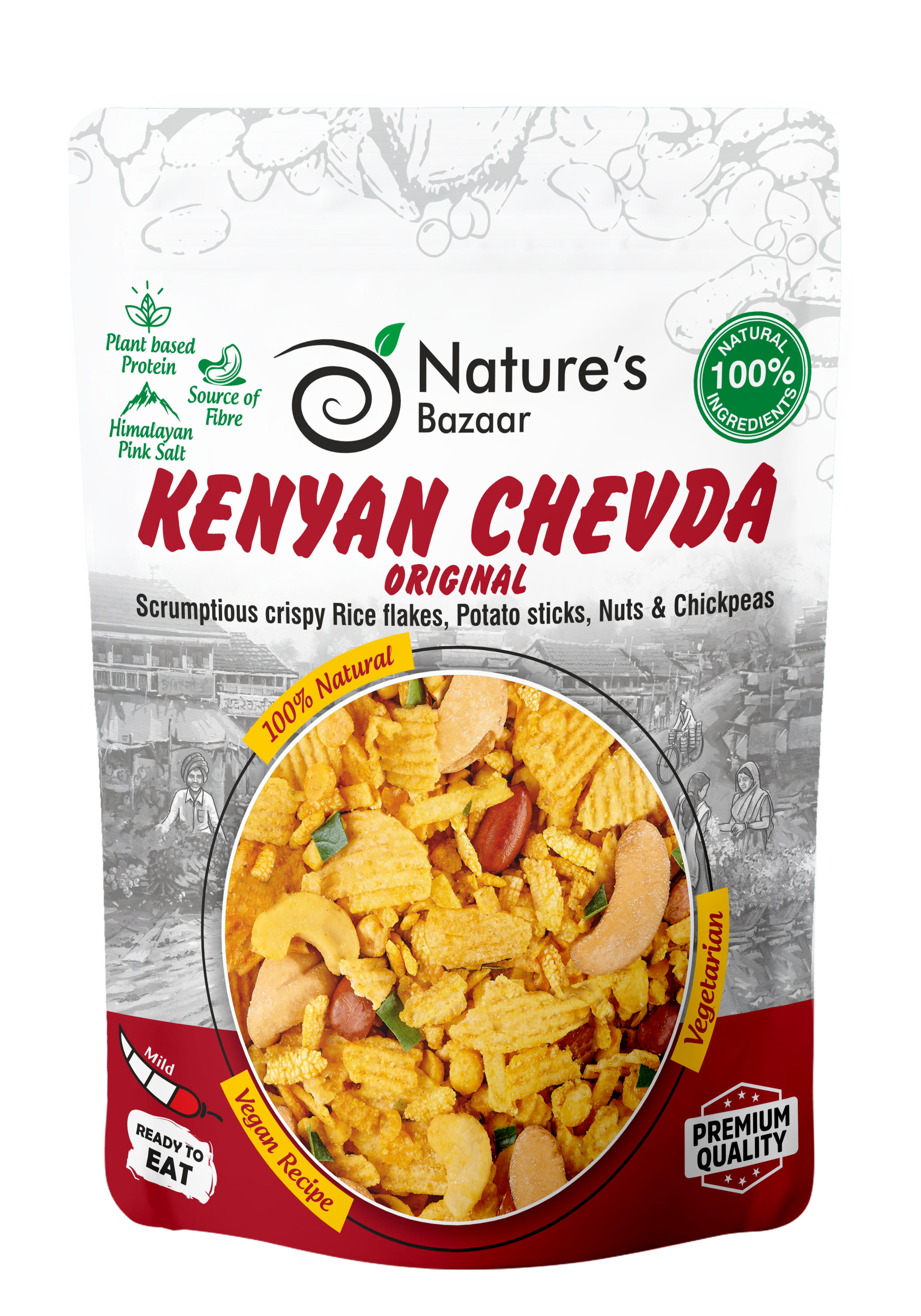 Kenyan Chevda 12PKTS of 200g & 15PKTS of 60g – Nature's Bazaar